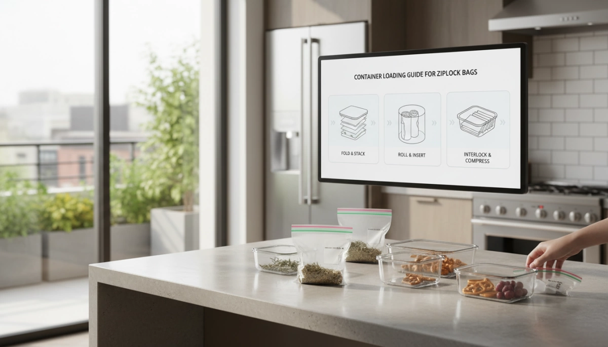 Container Loading Guide For Ziplock Bags To Maximize Space | Food ...